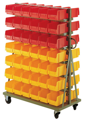 Verrijdbare rekken met stapelbakken | Magazijninrichtingshop ...